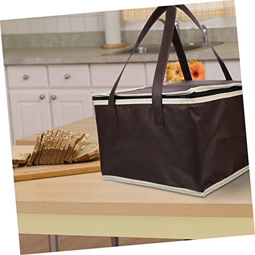 Hoement Aluminum Insulation Grocery Car Storage Shopping Tote Food Transport Food Storage Food Carrier Thermal Insulated Non-woven Fabric Coffee