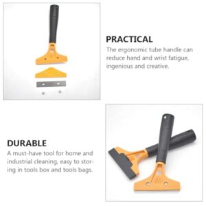 Levemolo 1pc Plastic Tile Cleaning Scraper Steel Glass Scraper Tool Cleaning Tool Glass Scraper