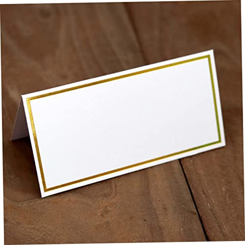 AUTSUPPL 50pcs Border Place Card Table Name Place Cards Banquets Place Cards White Table Cards Wedding Seating Multi-function Table Signs Wedding Invitation Place Card Holder The Paper