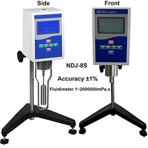 VTSYIQI Rotary Viscosity Meter Rotary Viscometer Digital Viscosity Fluidimeter Tester Meter with Accuracy ±1% 4 Rotor 1~2000000mPa.s for Inks Paints Coatings Adhesives Viscosity Test