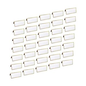 autsuppl 50pcs border place card table name place cards banquets place cards white table cards wedding seating multi-function table signs wedding invitation place card holder the paper