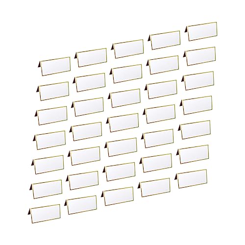 AUTSUPPL 50pcs Border Place Card Table Name Place Cards Banquets Place Cards White Table Cards Wedding Seating Multi-function Table Signs Wedding Invitation Place Card Holder The Paper