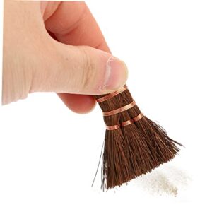 Gogogmee Small Broom Pendant Broom Desktop Broom Sweeping Hand Broom Keyboard Broom Whisk Broom for Tea Ceremony Natural Whisk Broom Tea Ceremony Broom Small Cleaning Broom Brown Silk