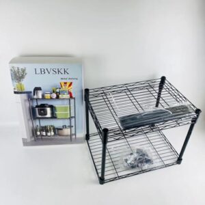 lbvskk metal shelving, 3-shelf adjustable, storage shelves wire shelving shelving unit metal shelves storage shelf, 13" d x 23" w x 30" h, black