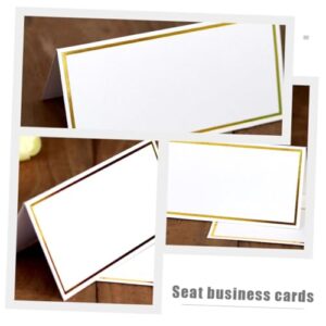 AUTSUPPL 50pcs Border Place Card Table Name Place Cards Banquets Place Cards White Table Cards Wedding Seating Multi-function Table Signs Wedding Invitation Place Card Holder The Paper