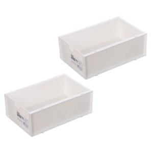 musisaly 2pcs box storage box toy storage bins tool storage bins stackable storage bins drawer storage bins sundry container desktop storage drawers basket storage bins books bins white pp