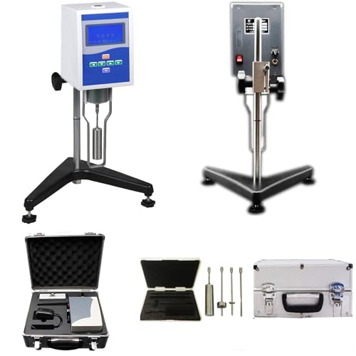 VTSYIQI Rotary Viscosity Meter Lab Viscometer Digital Liquid Viscosity Testing Equipment with Fluidimeter 1~100000mPa.s Accuracy ±1% 4 Rotor Viscosity Measurement RS232 Interface Display Sensor