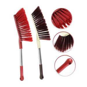 Hohopeti 2pcs Soft Brush Cleaning Hand Whisk Broom Furniture Clothes Broom Dusting Brush Hair Broom Brush Bench Fireplace Duster Car Hand Broom Counter Duster Hand Brush Bed Couch Broom Abs