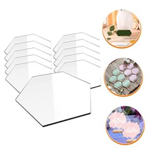 CONGARTENO 20pcs Transparent Seat Card Coffee Bar Sign Wedding Centerpieces for Tables Reserved Signs for Wedding Coffee Signs for Coffee Bar Wedding Decoration Emblems Acrylic Place Cards