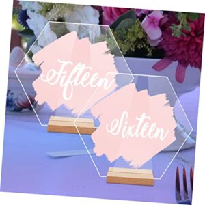 LALADEFIEE 20pcs Transparent Seat Card Wedding Decoration Wedding Place Cards Coffee Bar Sign Coffee Signs for Coffee Bar Table Numbers for Wedding Reception Wedding Sign Blank Cards Acrylic