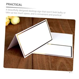 AUTSUPPL 50pcs Border Place Card Table Name Place Cards Banquets Place Cards White Table Cards Wedding Seating Multi-function Table Signs Wedding Invitation Place Card Holder The Paper