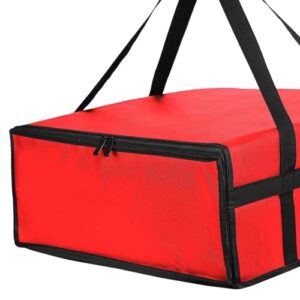 Llazsybz Pizza Delivery Insulated Bag for Food Transport with Dual Zippers, 50cmx50cmx15cm