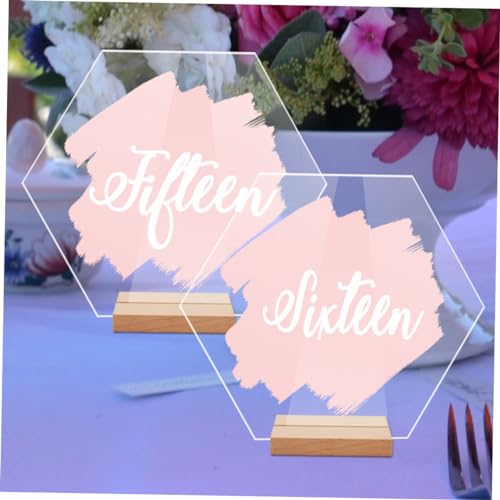 CONGARTENO 20pcs Transparent Seat Card Coffee Bar Sign Wedding Centerpieces for Tables Reserved Signs for Wedding Coffee Signs for Coffee Bar Wedding Decoration Emblems Acrylic Place Cards