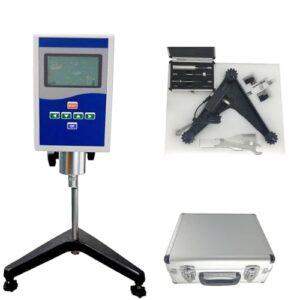 VTSYIQI Rotational Viscosity Meter Liquid Viscosity Tester Benchtop Digital Rotational Viscometer for Inks Paints Adhesives Greases Cosmetics with Range 1-100000mPa.s Accuracy ±1% 4 Viscosity Rotors