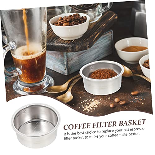 PRETYZOOM Coffee Filter Espresso Making Filter Espresso Basket for Coffee Espresso Filter Basket Kitchen Drain Basket Coffee Espresso Coffee Maker Espresso Tea Filters Stainless Steel Silver