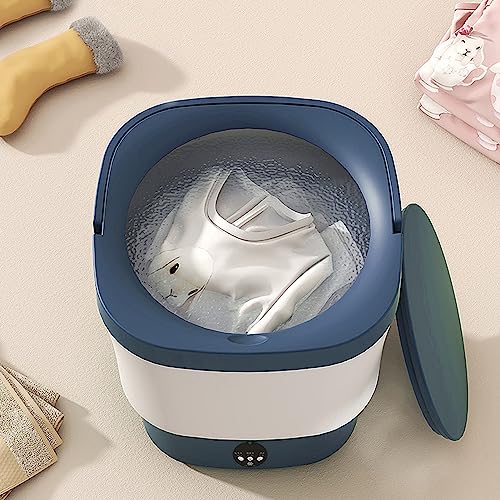 Portable Washing Machine, Mini Washer, High Speed Motor, Three Modes, for Household Clothes,Underwear,Socks,Baby Clothes (Blue)