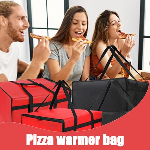 Insulated Bag Large Capacity Pizza Delivery Bag for Hot and Cold Food, Reusable Warming Bag with Zipper & Handle, Catering Cooler Bag for Doordash, Warmers for Parties, Insulated Bag