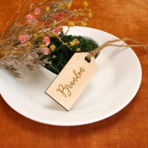 pgorsdor customized banquet guest name wooden label,customized banquet guest name wooden label,table card decoration (50pcs)