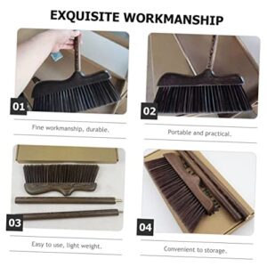 Gogogmee Home Use Broom Clean Brush Dustpan Household Home Cleaning Equipment Kitchen Cleaning Broom Sweeping Trash Thick Broom Floor Brooms Handle Cleaning Broom Sweeper Sweep Broom Wooden