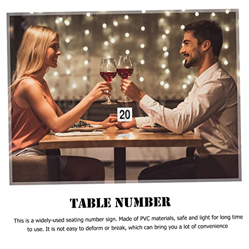 HAWILLOSCH 25pcs Table Number Plate Name Place Cards Wedding Place Cards Seat Card Wedding Ceremony Decorations Restaurant Table Cards Table Cards 1-25 Tabletop Numbers Seat Number Signs Pvc