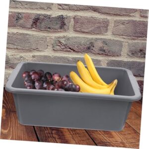 Levemolo 3pcs Restaurant Bowl Storage Box Dishpan Basin Tub Meat Prep Tub Dishwashing Tubs Utility Tub Wash Basin Tub Commercial Tote Tubs Rectangle Utility Dish Tub Storage Bins Pp Grey