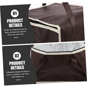 Hoement Aluminum Insulation Grocery Car Storage Shopping Tote Food Transport Food Storage Food Carrier Thermal Insulated Non-woven Fabric Coffee