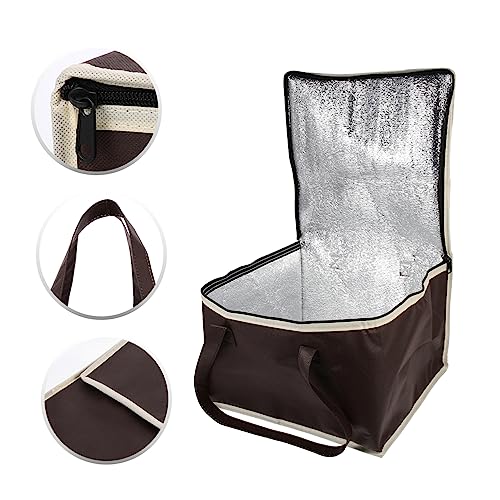 Hoement Aluminum Insulation Grocery Car Storage Shopping Tote Food Transport Food Storage Food Carrier Thermal Insulated Non-woven Fabric Coffee