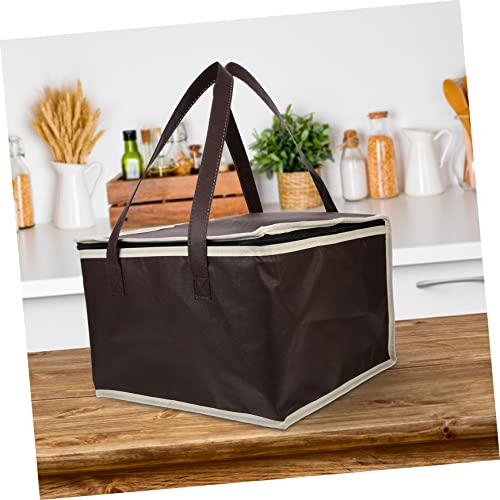 Hoement Aluminum Insulation Grocery Car Storage Shopping Tote Food Transport Food Storage Food Carrier Thermal Insulated Non-woven Fabric Coffee