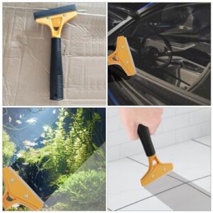 Levemolo 1pc Plastic Tile Cleaning Scraper Steel Glass Scraper Tool Cleaning Tool Glass Scraper