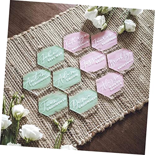 LALADEFIEE 20pcs Transparent Seat Card Wedding Decoration Wedding Place Cards Coffee Bar Sign Coffee Signs for Coffee Bar Table Numbers for Wedding Reception Wedding Sign Blank Cards Acrylic