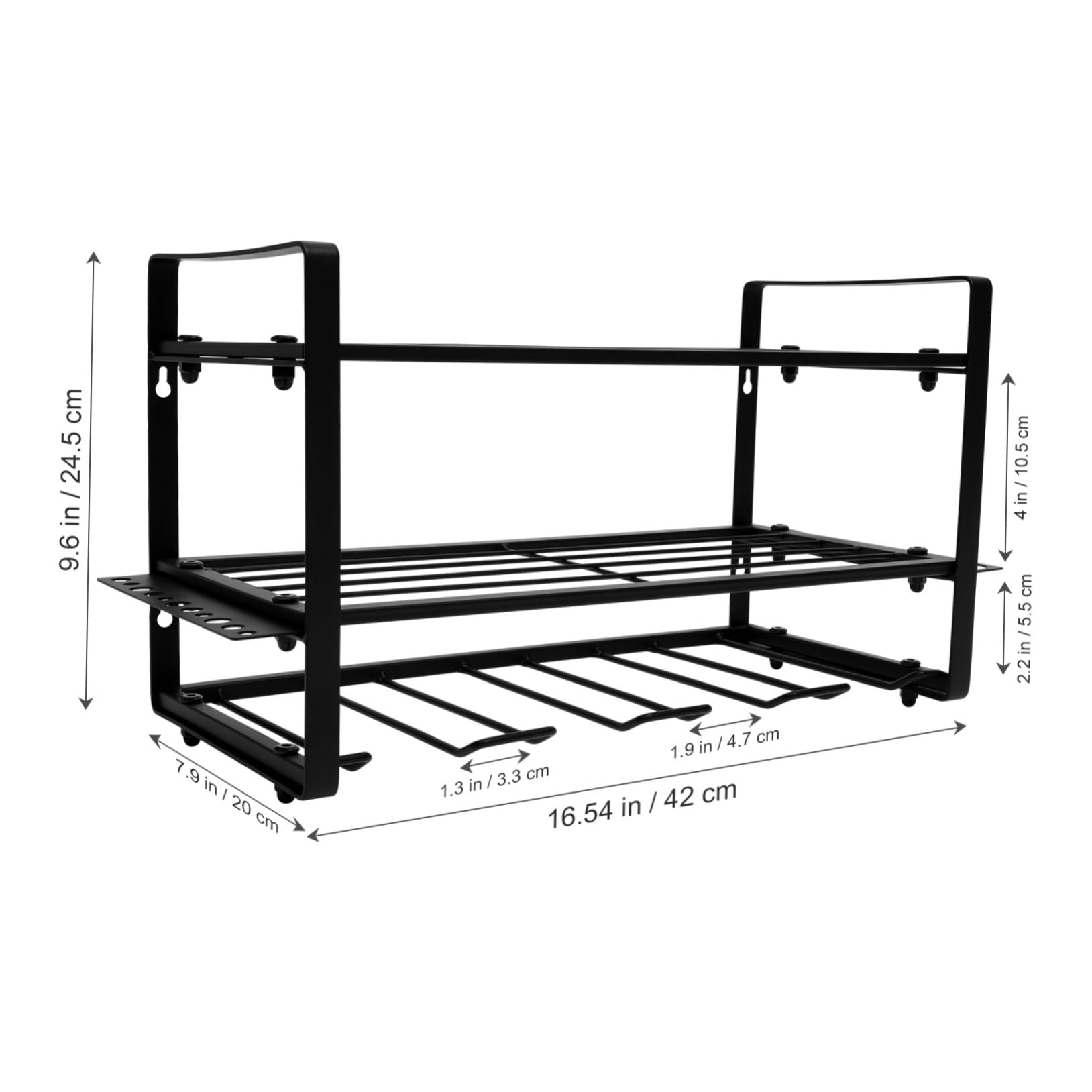 Hohopeti Drill Holder Storage Shelves Screwdriver Multifunctional Storage Rack Tool Room Supplies Garage Shelving Tools Shelves Tool Organizer and Storage Garage Tool Organizer Carbon Steel