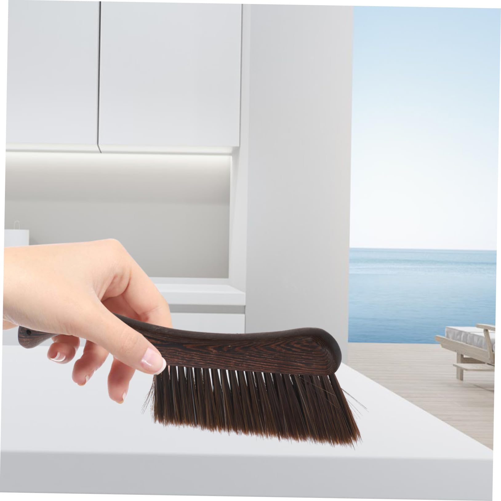 SOESFOUFU 2pcs Bathroom Cleaning Tools Bed Brush Bench Brush Couch Cleaning Brown