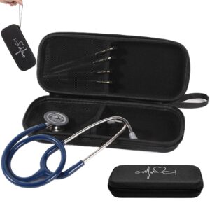 clinical bag for nursing students,stethoscope case with handle, nursing bags for nurses, portable waterproof shockproof stethoscope accessories, black