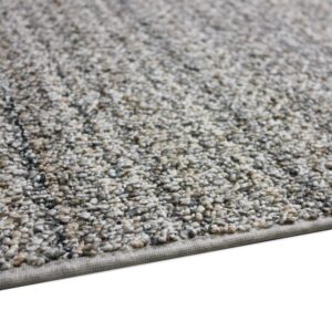 KOECKRITZ Boho Striped Beige Recycled Area Rug | Indoor Berber Loop Pile | Unique Washable Area Rug for Bedroom, Living Room, Kitchen, Office, Dorm & Dining Room | 6' x 9' Boho