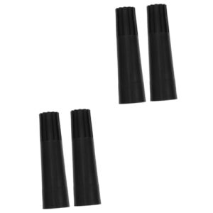 coolhiya 4 pcs telescopic pole adapter threaded tip repair threaded tip replacement tip for extension pole push broom handle adapter mop handle end broom handle end cap black plastic