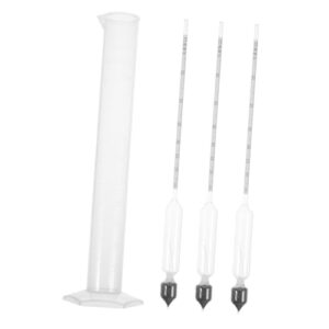 funomocya 1 set wine making kit beer hydrometer professional graduated cylinder wine sampling tube distilling equipment measuring tube household hydrometer alcoholmeter tester kit plastic