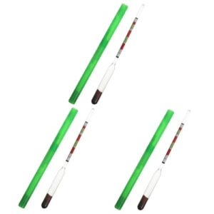 FELTECHELECTR 3 Pcs Sugar Meter Hydrometer for Brew Beer Manual Hydrometer Syrup Hydrometer for Wine Hydrometer for Moisture Content Wine Hydrometer Sugar Hydrometer Borosilicate Glass