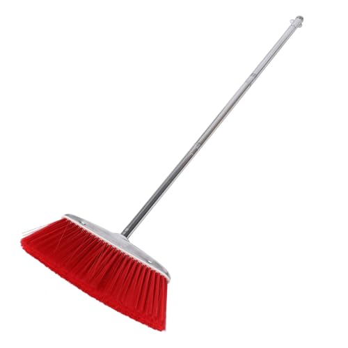 FOYTOKI Long Handle Cleaning Broom Floor Broom Kitchen Brooms for Sweeping Indoor Escobas para Barrer Piso Ground Sweeper Office Broom Cleaning Btush Home Cleaning Broom Flooring Red Nylon