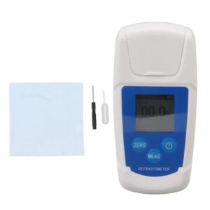 Portable Brix Reader Tester, 0‑55% Digital Brix Refractometer High Accuracy Brix Tester Meter for Fruit Juice Beverage Drinks Sugar Content Measuring