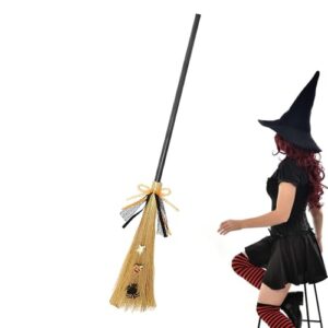 Kids Witches Broom - Halloween Decor Broom | Halloween Witch Broom with Detachable Handle, Reusable Witch Flying Broom Stick,Witch Wizard Costume Accessories, Wizard Broom-Stick Cosplay, Halloween