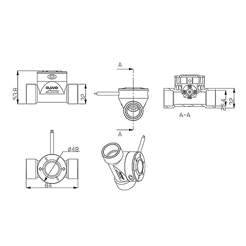 kobeIeen DN20 Water Switches 10-150L/min 1.75MPa Meter Flowmeter Counter Water