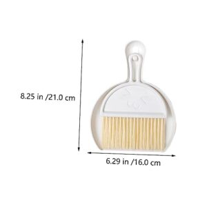 COOLHIYA 4 Sets Desktop Fan Broom Mini Brush and Pan Multifunctional Cleaning Brush Pan and Brush Multi Function Cleaning Brush Dust Brush Table Cleaner Tool Dust Pan Small Pan Nylon Wool