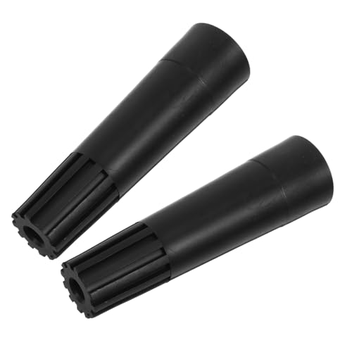 COOLHIYA 4 Pcs Telescopic Pole Adapter Threaded Tip Repair Threaded Tip Replacement Tip for Extension Pole Push Broom Handle Adapter Mop Handle End Broom Handle End Cap Black Plastic