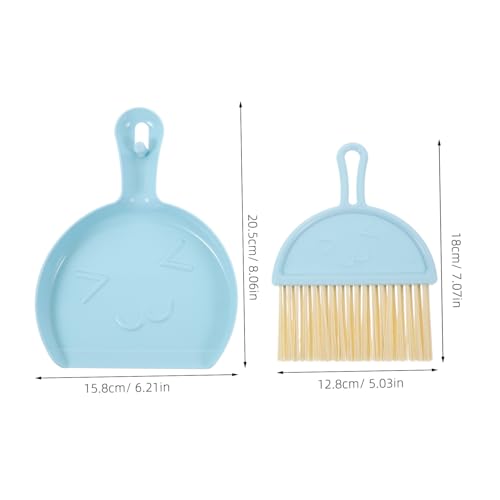 Cabilock 1 Set Broom to Clean up Combos Automotive Brooms Detailing Brush Cars Detail Brush Convenient Mini Broom and Dustpan Multi-Function Whisk Broom Small Cleaning Brush Pp Blue