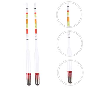 GRIRIW 2pcs Three Range Sugar Meter Specific Hydrometer American Measurements Hydrometer 0- Sweet Measurements Hydrometer Test Tool Sweet Gauges Beer Gauges Sweet Scales Glass