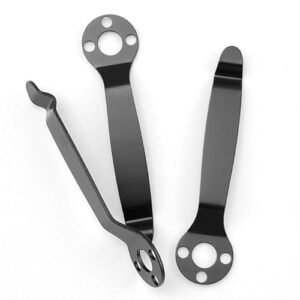 kobeIeen New Stainless Back Clip for Folding Pocket Scabbards Tool Back Clip Folding Scabbards Back Clips Set