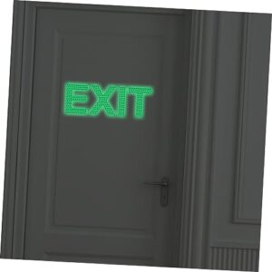 CIYODO Luminous Exit Sign Exit Decal Exit Wall Sticker Exit Photoluminescent Signs Stickers Exit Luminous Sticker Exit Sticker Emergency Door Exit Sign Emblems Exit Sign Sticker Green