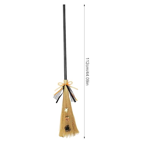 Kids Witches Broom - Halloween Decor Broom | Halloween Witch Broom with Detachable Handle, Reusable Witch Flying Broom Stick,Witch Wizard Costume Accessories, Wizard Broom-Stick Cosplay, Halloween