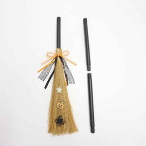 Kids Witches Broom - Halloween Decor Broom | Halloween Witch Broom with Detachable Handle, Reusable Witch Flying Broom Stick,Witch Wizard Costume Accessories, Wizard Broom-Stick Cosplay, Halloween