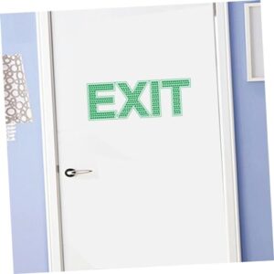 CIYODO Luminous Exit Sign Exit Decal Exit Wall Sticker Exit Photoluminescent Signs Stickers Exit Luminous Sticker Exit Sticker Emergency Door Exit Sign Emblems Exit Sign Sticker Green